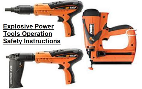 Explosive Power Tools Hazards Best Editable Construction Qhse
