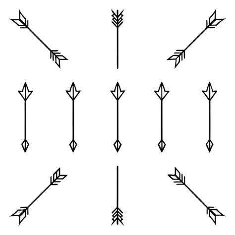 Premium Vector Black Geometric Arrows Pointing In All
