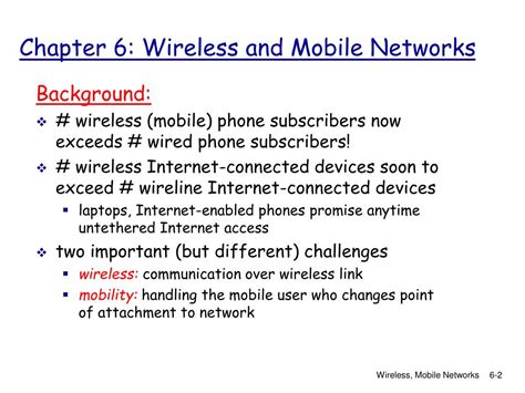 ppt chapter 6 wireless and mobile networks powerpoint presentation