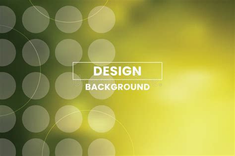 Green And Yellow Gradient Background With Cicle Geometric Shapes Stock
