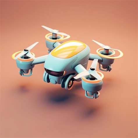 Premium Ai Image Cartoon Drone 3d