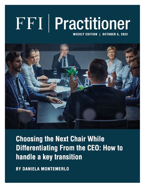 choosing the next chair while differentiating from the ceo how to