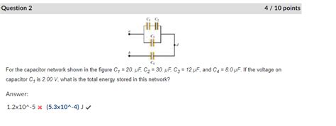 Solved For The Capacitor Network Shown In The Figure Chegg Com