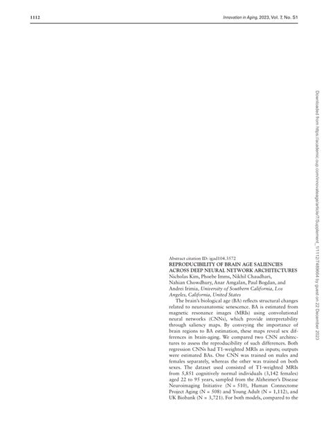 Pdf Reproducibility Of Brain Age Saliencies Across Deep Neural Network Architectures