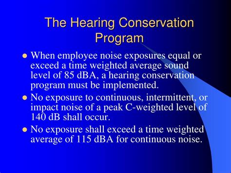 Ppt Hearing Conservation Powerpoint Presentation Free Download Id 5661140