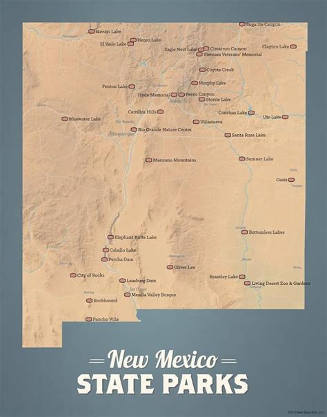 New Mexico National Parks Map 626x626