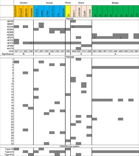 Of Mobile Elements Plasmids And Phages And Crispr Cas Systems Present Download Scientific