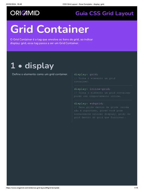 css grid layout guia completo display grid pdf