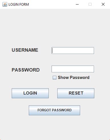 Java Swing Login Form With Database Connection Using MySQL