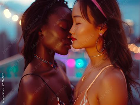 Same Sex Couple Showcase Individuals Expressing Affection Representing