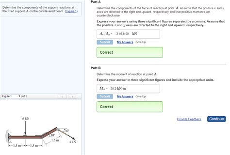 Solved Determine The Components Of The Support Reactions At