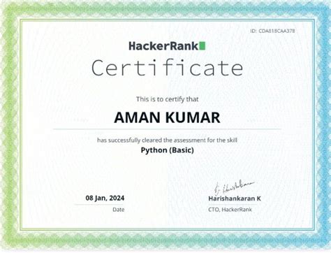 aman kumar on linkedin excited to share that i ve earned my hackerrank