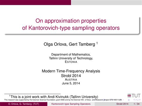On Approximation Properties Of Kantorovich