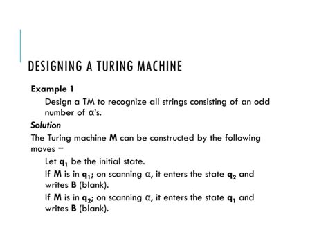 Automata Theory Turing Machine Pptx Programming Languages Computing