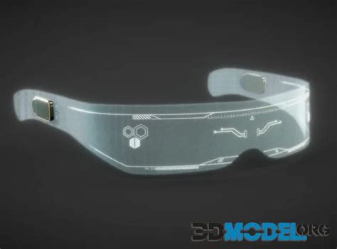 3d Model Futuristic Cyberpunk Sci Fi Glasses Pbr