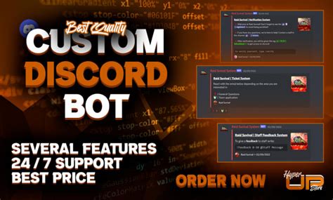 make a custom discord bot by hyperup store fiverr