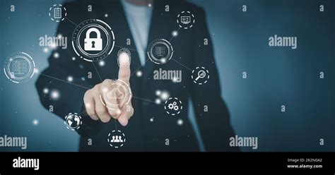 Cloud Computing Technology Concept Internet Storage Network System Big Data And Business Man