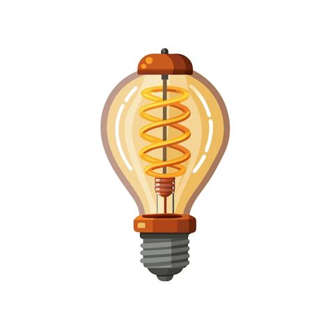 현실적인 평평한 스타일의 전구 터 일러스트레이션 프리미엄 벡터