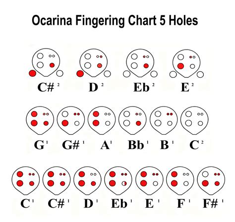 Ocarina Fingering Chart 8 And 12 Holes Interactive Guide And Learning