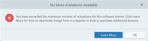 Snagit For Windows Activation Messages Techsmith Support