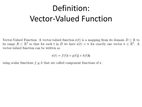 Ppt Vector Valued Functions In Calculus Iii Powerpoint Presentation