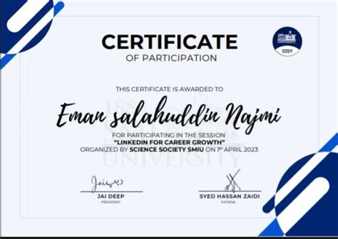 eman salahuddin najmi on linkedin i hat attand the seminar about