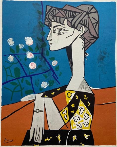 Pablo Picasso Cubist Woman Lithograph