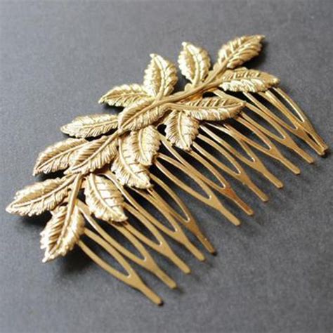 1pcs Punk Vrouwen Meisjes Bladgoud Haar Kam Haar C Vicedeal