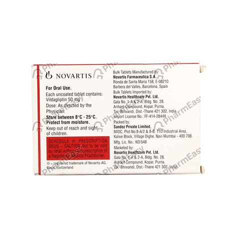 Buy Galvus 50 Mg Tablet 15 Online At Flat 18 Off Pharmeasy