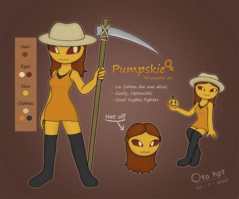 Pumpskie The Pumpkin Girl Oc Sheet By Otahpt On Deviantart