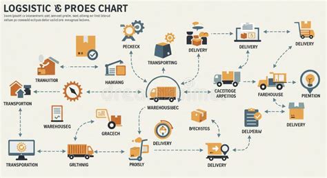 Flow Chart Depicting A Logistics And Supply Chain Process With