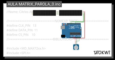 AULA MATRIX PAROLA Ino Copy EX Copy Wokwi ESP STM