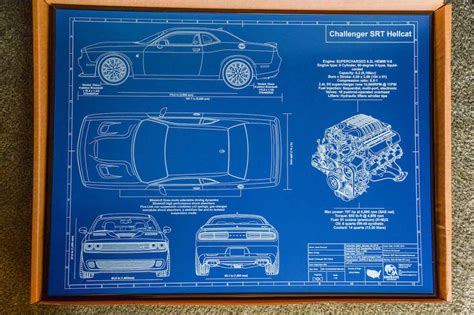 Blueprint Of Dodge Challenger Srt Hellcat Engine