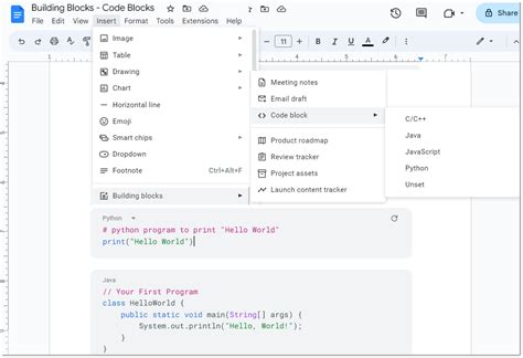 Easily Format And Display Code In Google Docs Unlv Information Technology