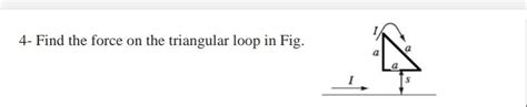 solved 4 find the force on the triangular loop in fig