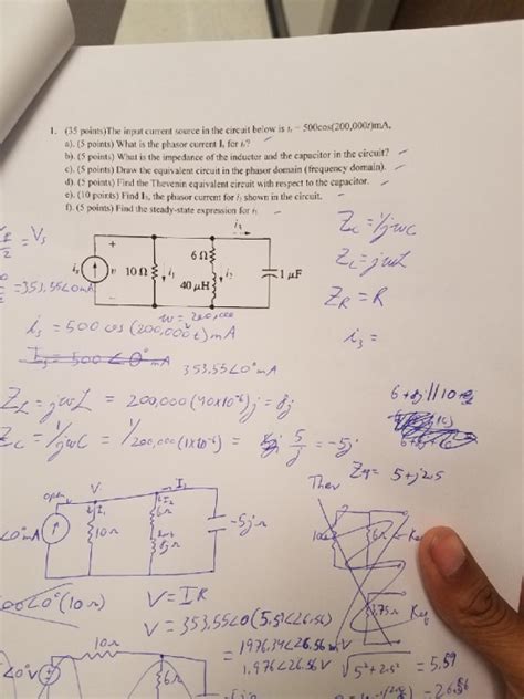 solved the input current source in the circuit below is i 5