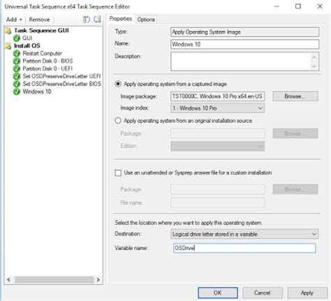 Sccm Task Sequence With Gui How To Install More Then One Image With A Single Task Sequence