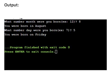 Solved Java Program Which Prompts A User For Input And Depending On That Course Hero