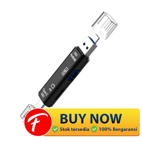 Jual Natrberg Portable OTG Card Reader USB Type C Micro USB D Black Shopee Indonesia