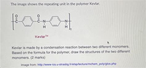 Solved The Image Shows The Repeating Unit In The Polymer