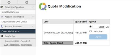 How To Increase Disk Space For A CPanel User In WHM