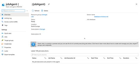Azure Elastic Job Agent Niko Neugebauer