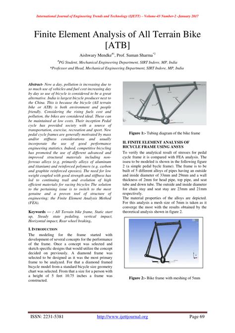 Pdf Finite Element Analysis Of All Terrain Bike Atb
