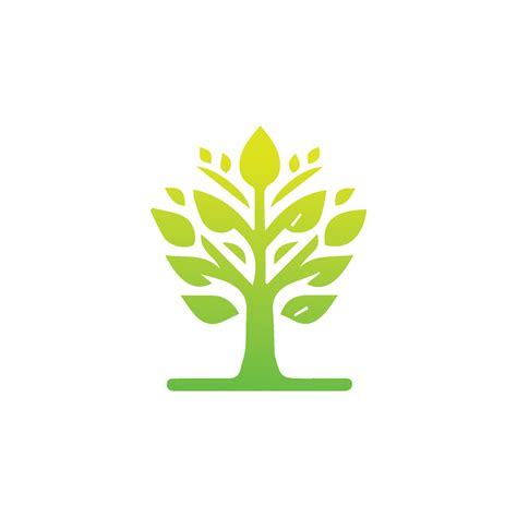 tree icon concept of a stylized tree with leaves vector illustration