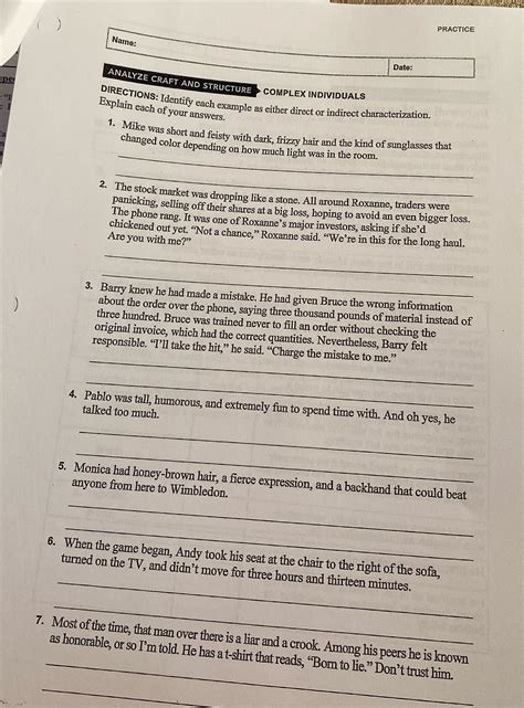 Solved Practice Name Date Analyze Craft And Structure Complex