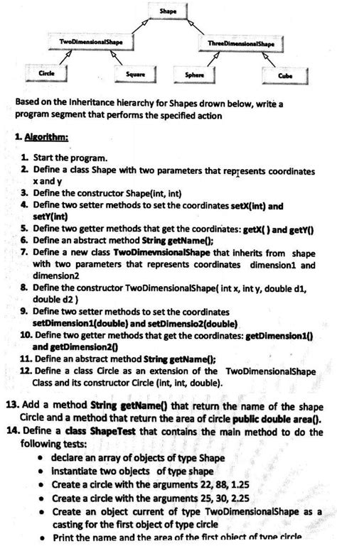 Solved Shape TwoDimensionalShape Three DimensionalShape Chegg