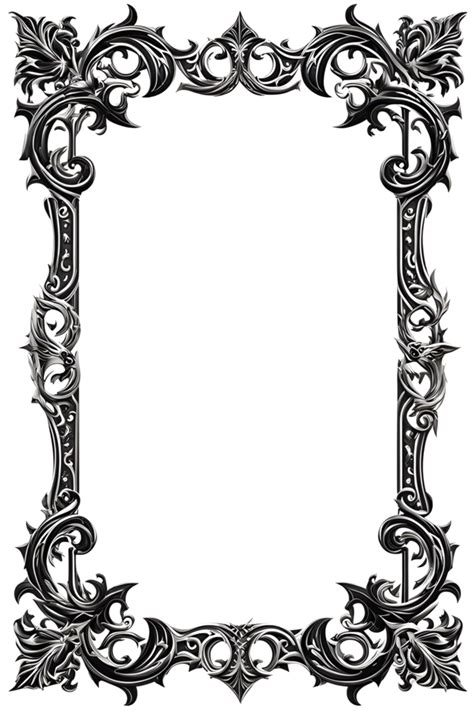 Border Borders Medieval Coloring Clipart Pages Printable Gothic