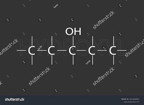 Hydroxyl Molecular Skeletal Chemical Formula Stock Vector Royalty Free