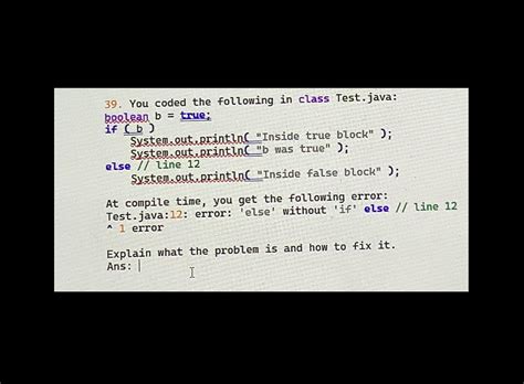 Solved 39 You Coded The Following In Class Testjava