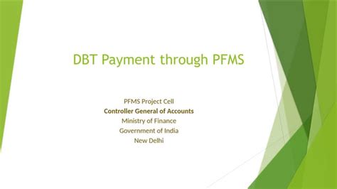 Public Financial Management System Pfms And Dbt Pptx